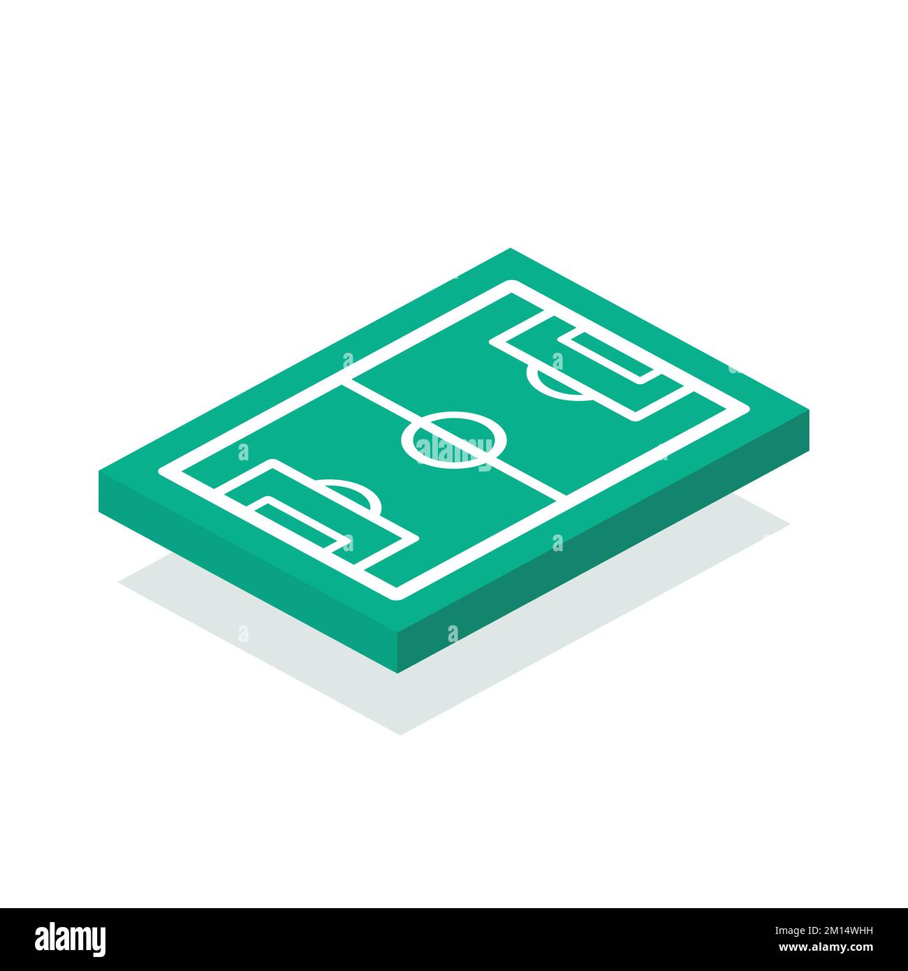 3d football playing field icon vector illustration. soccer field line ...