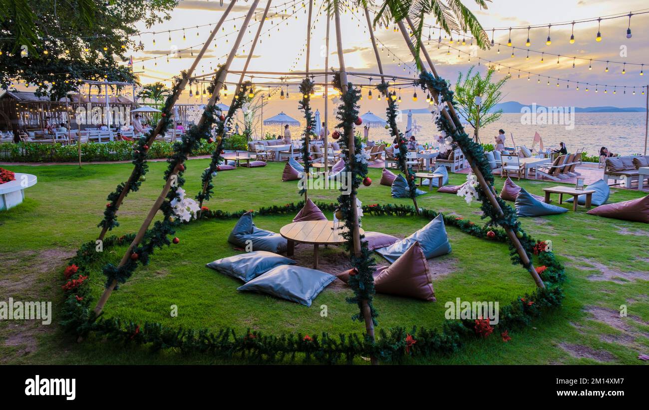 Pattaya Thailand December 2022, view at the cafe restaurant the Oxygen ...