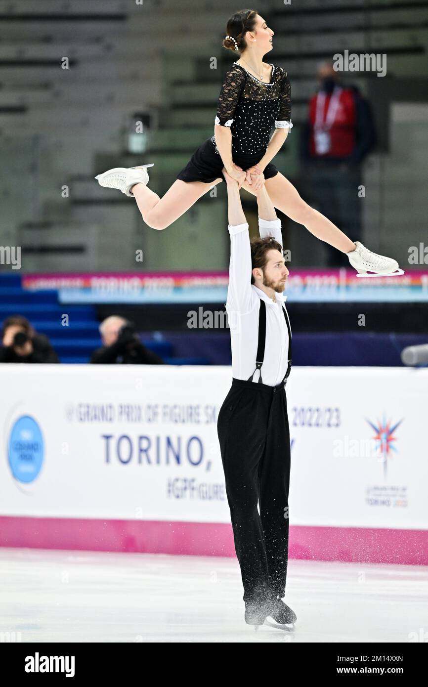 Sara CONTI & Niccolo MACII (ITA), during Senior Pairs Free Skating, at ...