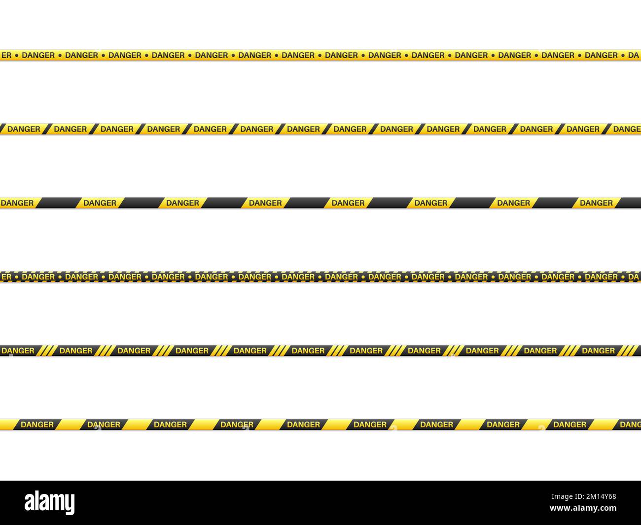 Danger tape set on a white background. Vector illustration Stock Photo ...