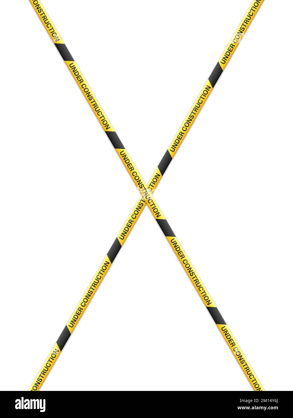 Under construction tape on a white background. Vector illustration ...