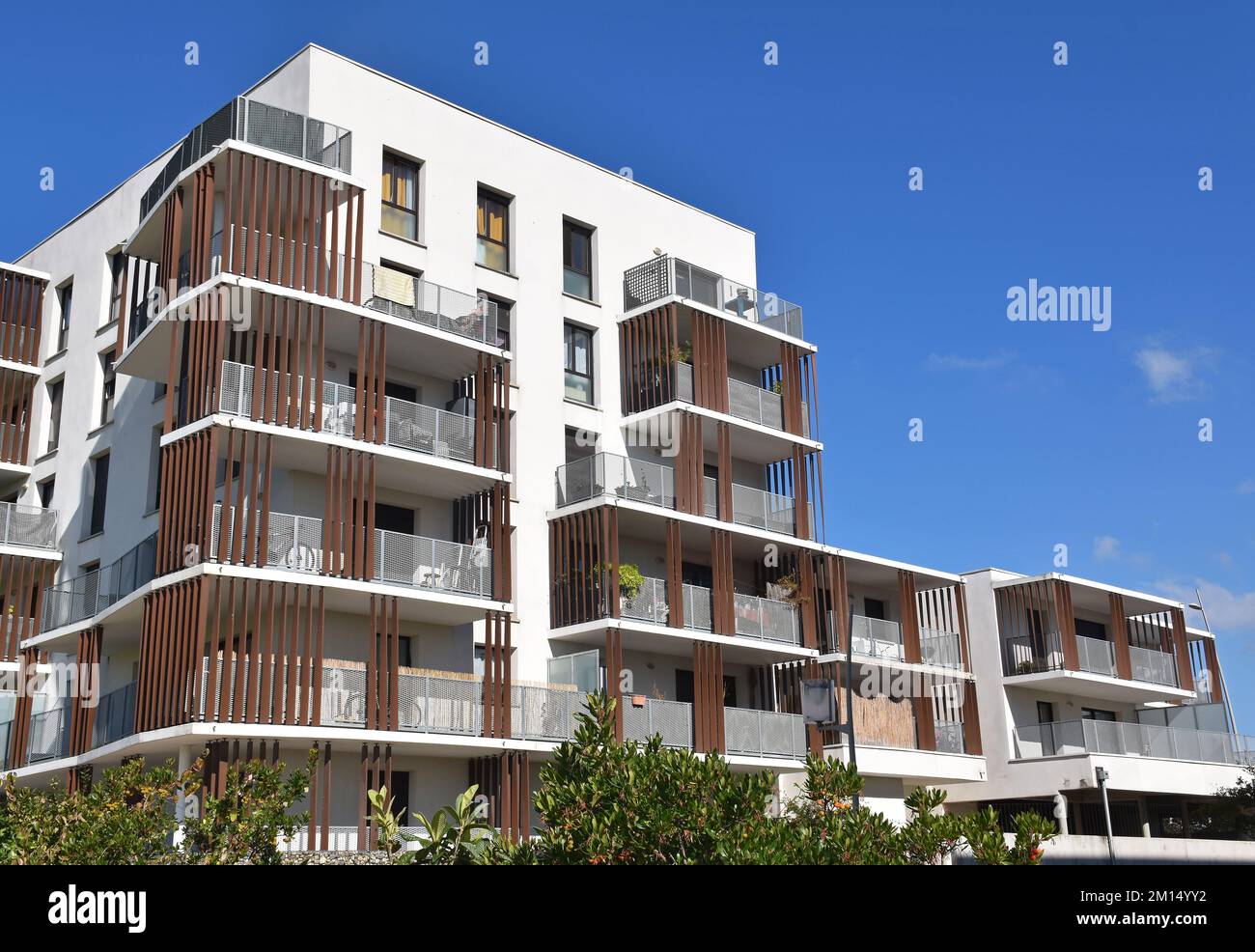Attractive, airy, balconied six-storey apartment buildings overlooking ...