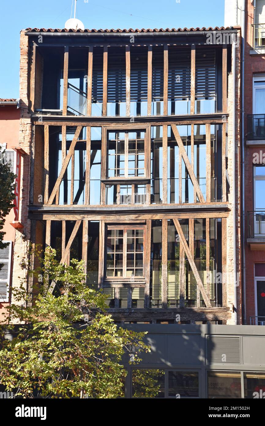 Old House in Toulouse, France, with its original cladding removed ...