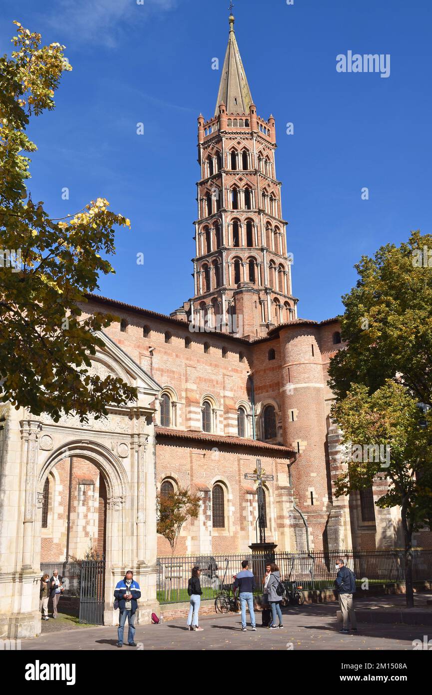 The Basilica church of St Sernin, Toulouse, the largest Romanesque ...
