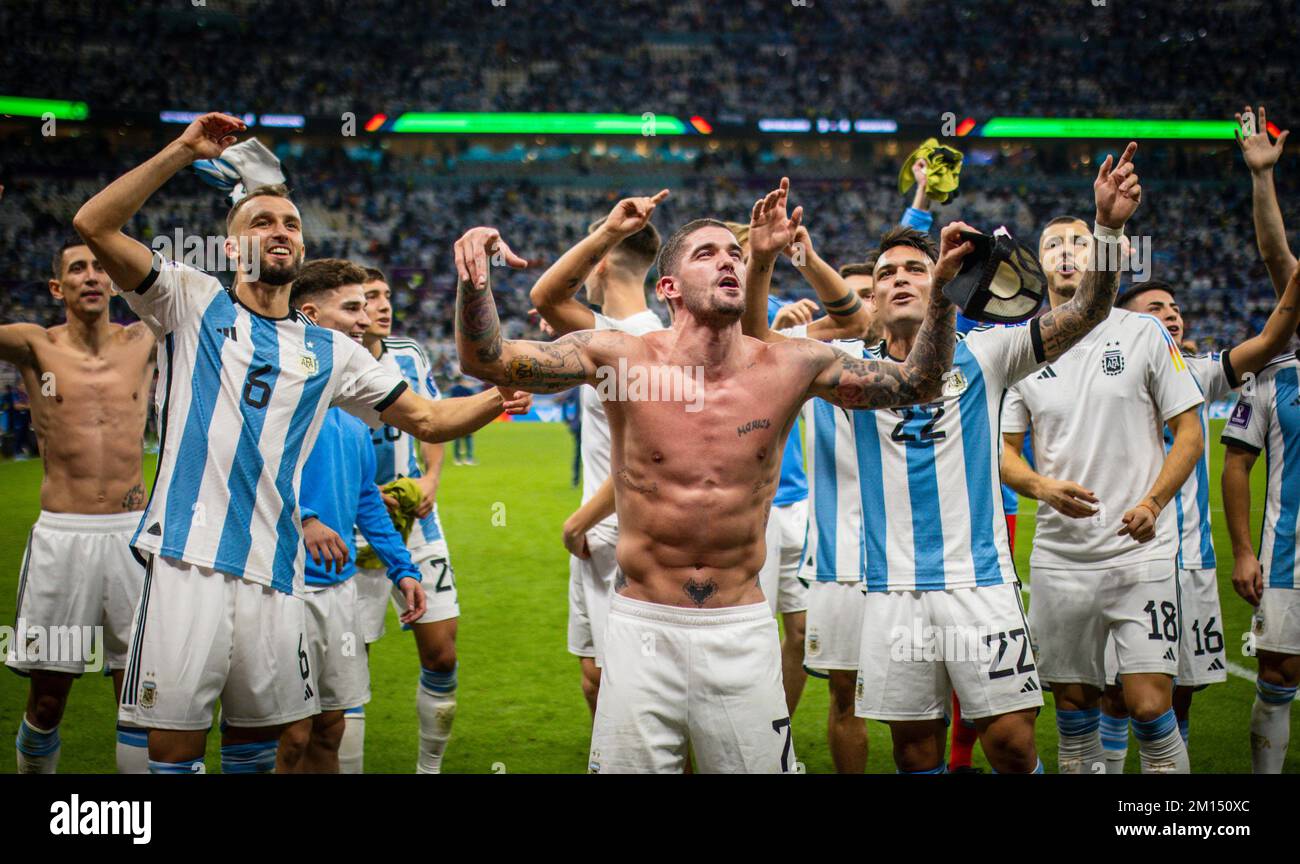 Doha Qatar 9th Dec 2022 German Pezzella Arg Rodrigo De Paul Arg