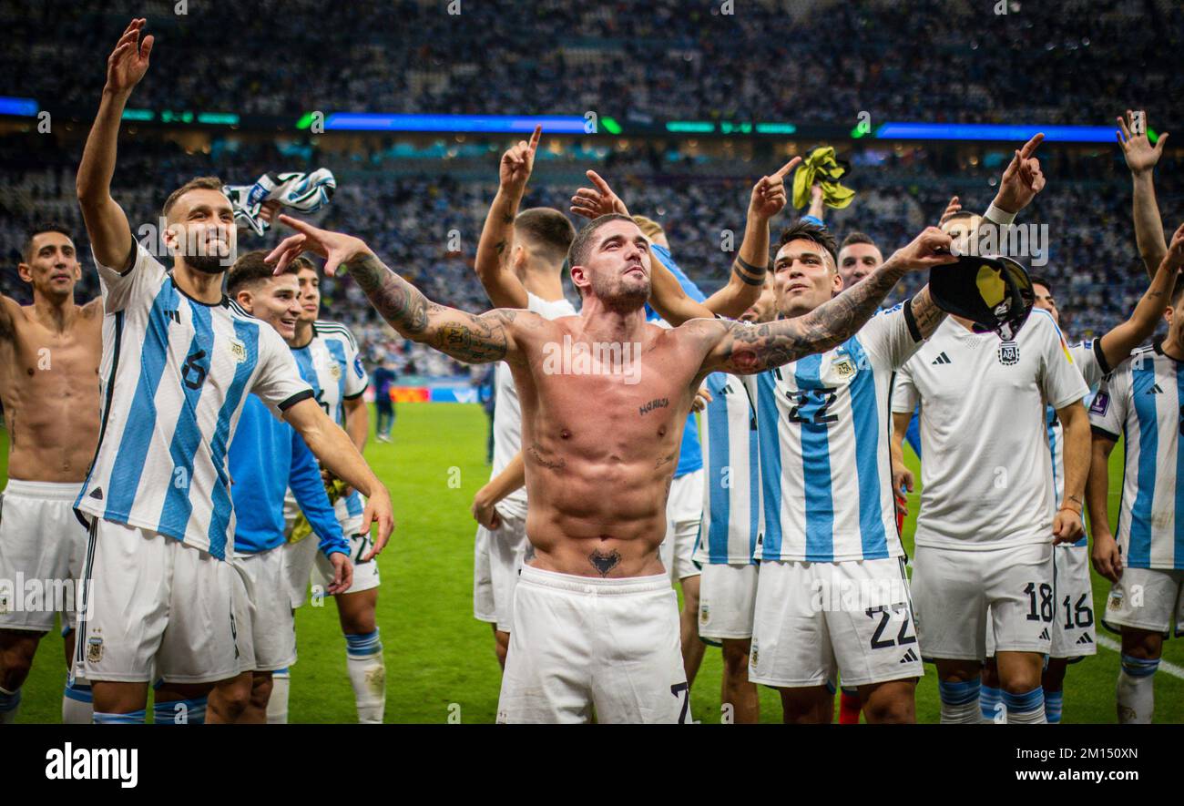 Doha Qatar 9th Dec 2022 German Pezzella Arg Rodrigo De Paul Arg