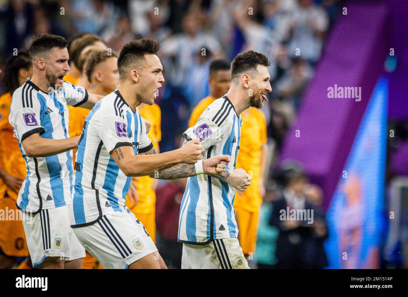 Doha Qatar 9th Dec 2022 Lautaro Martinez Arg Lionel Messi Arg