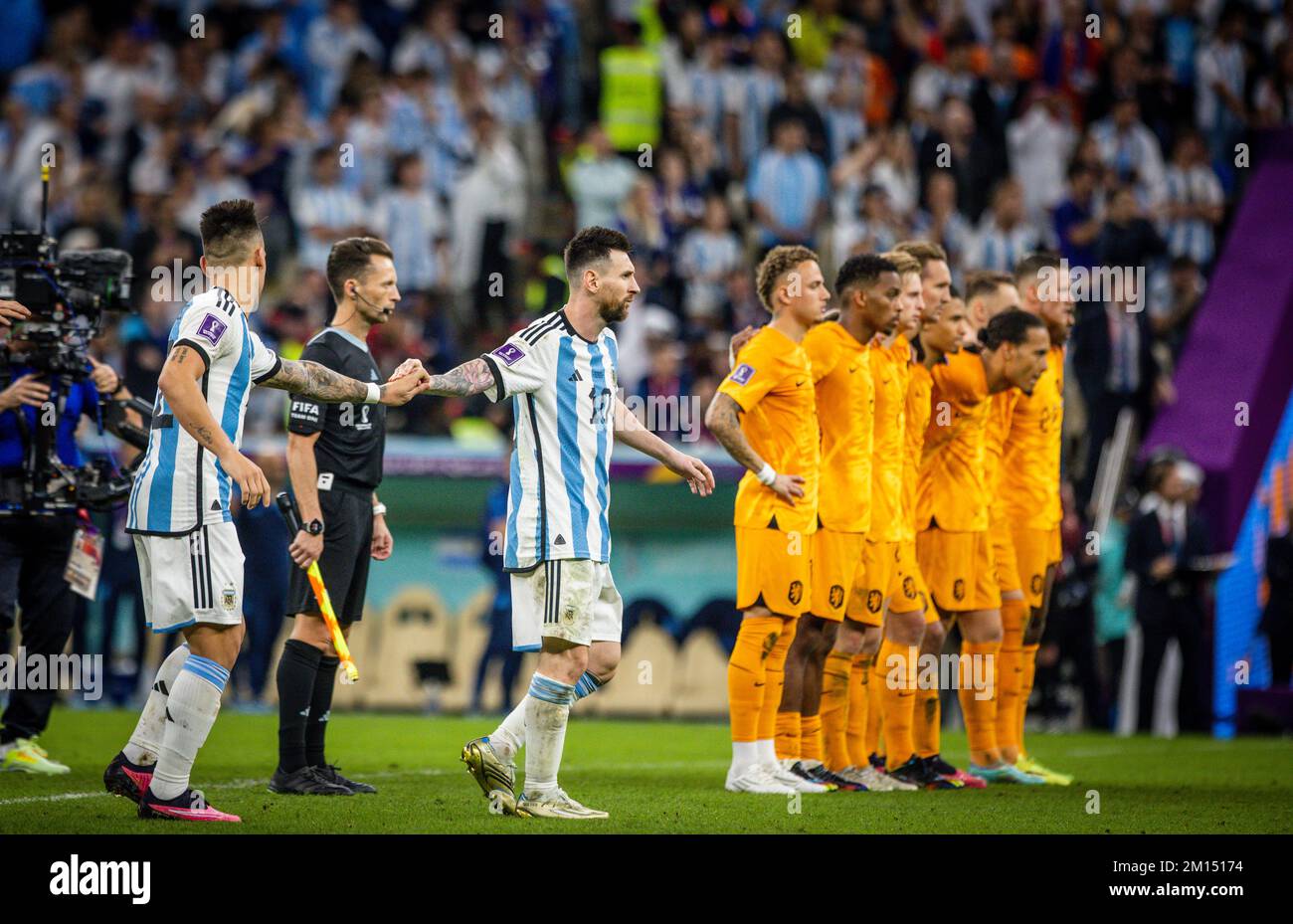 Doha Qatar 9th Dec 2022 Lautaro Martinez Arg Lionel Messi Arg