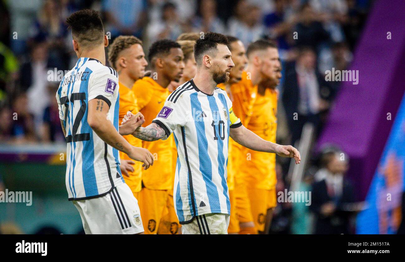 Doha Qatar 9th Dec 2022 Lautaro Martinez Arg Lionel Messi Arg