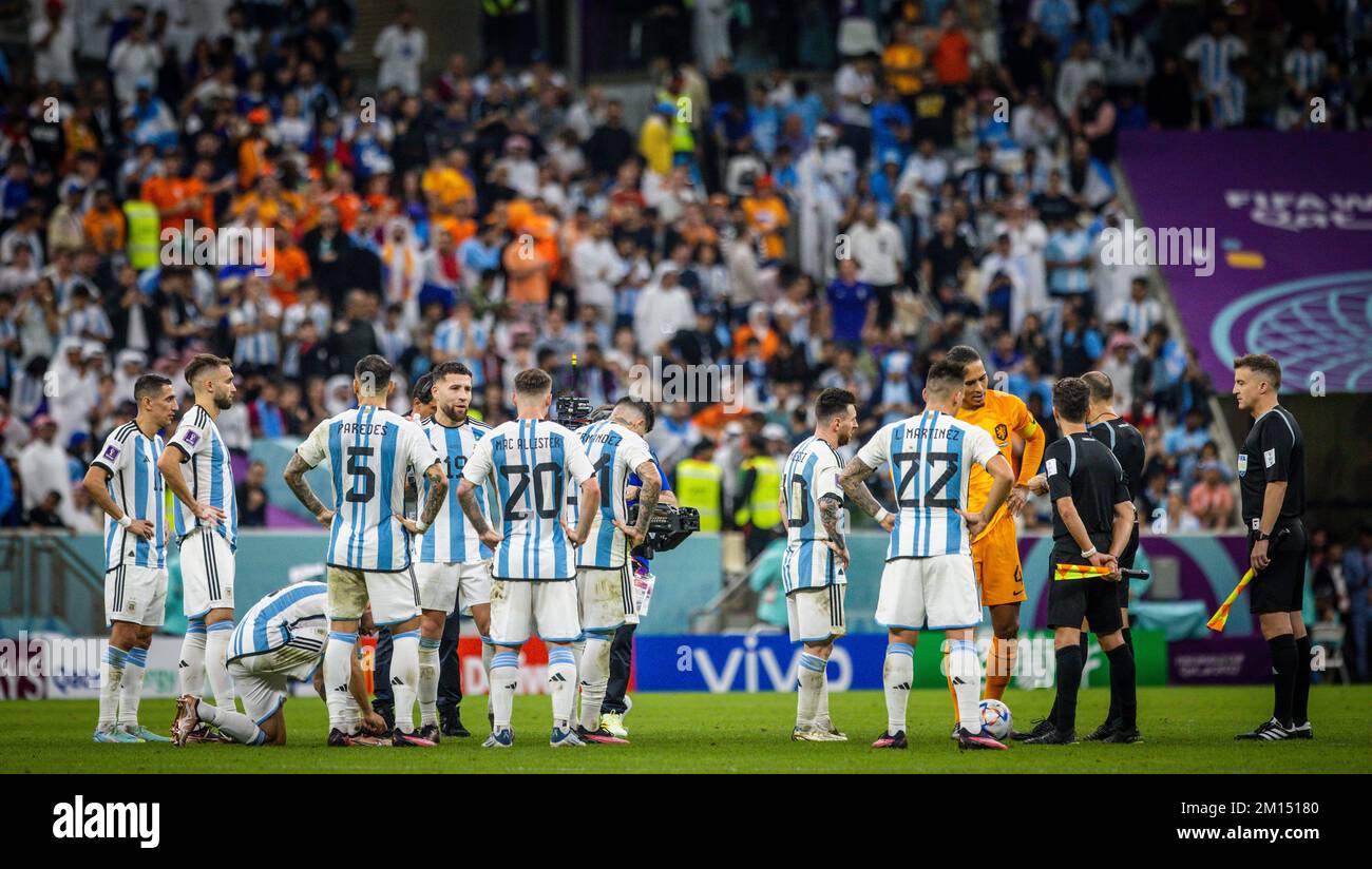 Doha Qatar 9th Dec 2022 Lionel Messi Arg Lautaro Martinez Arg