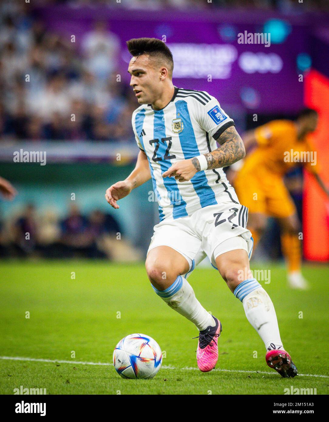 Doha, Qatar. 9th Dec, 2022. Lautaro Martinez (Arg) Netherlands ...