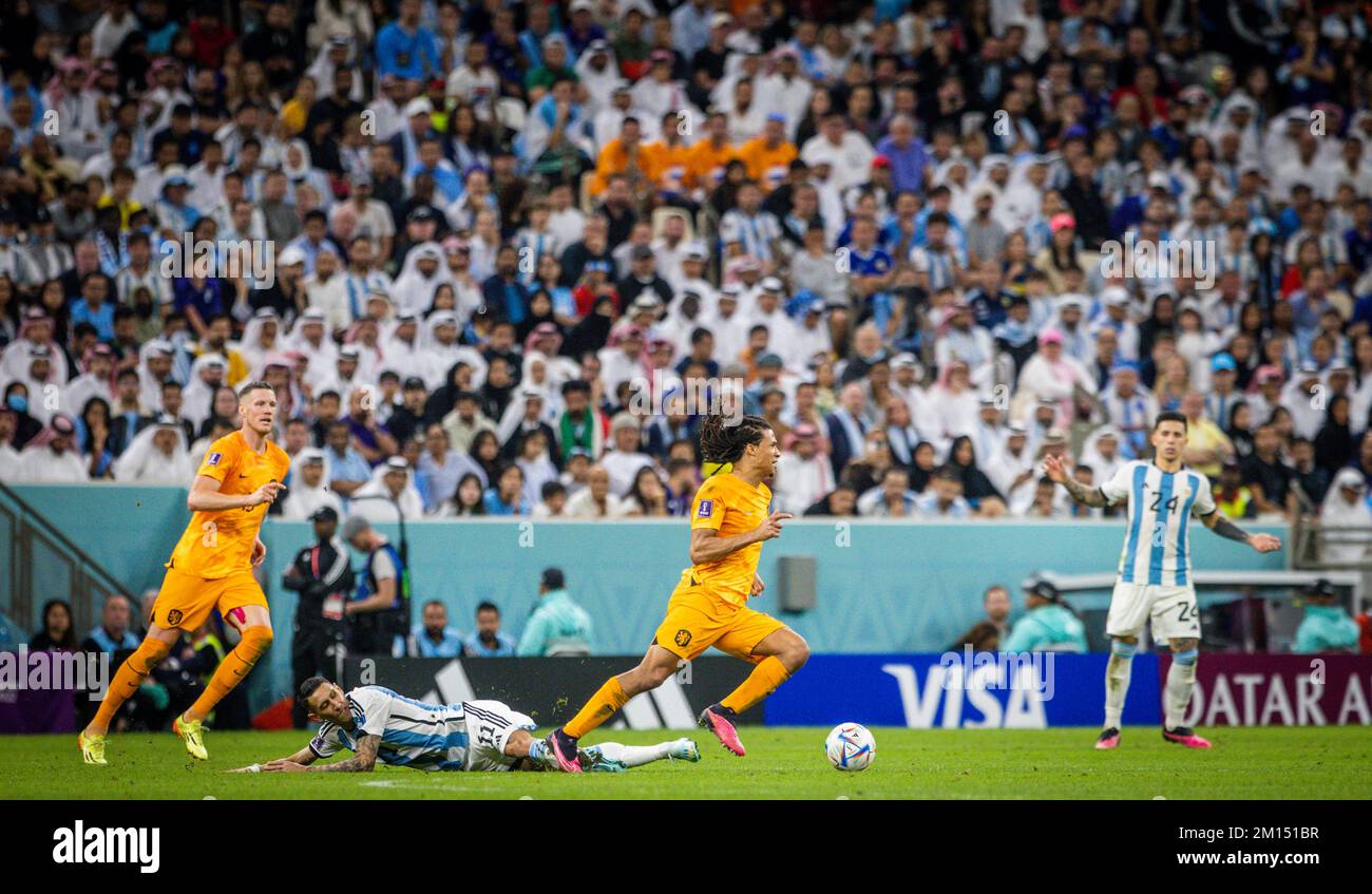 Doha, Qatar. 9th Dec, 2022. Angel Di Maria (Arg), Nathan Ake ...