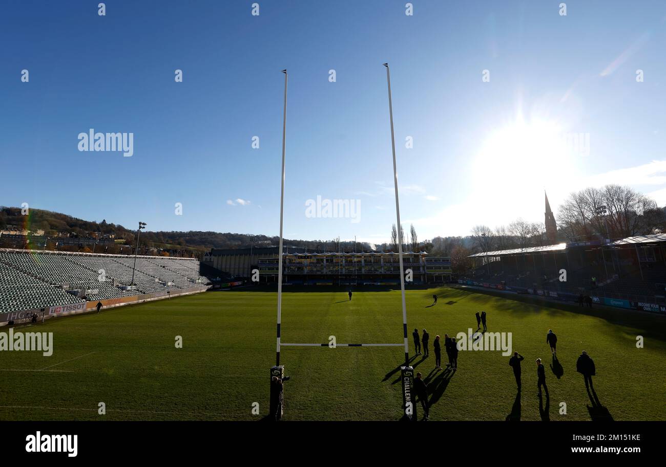 General view as Bath Rugby players inspect the pitch before the EPCR ...