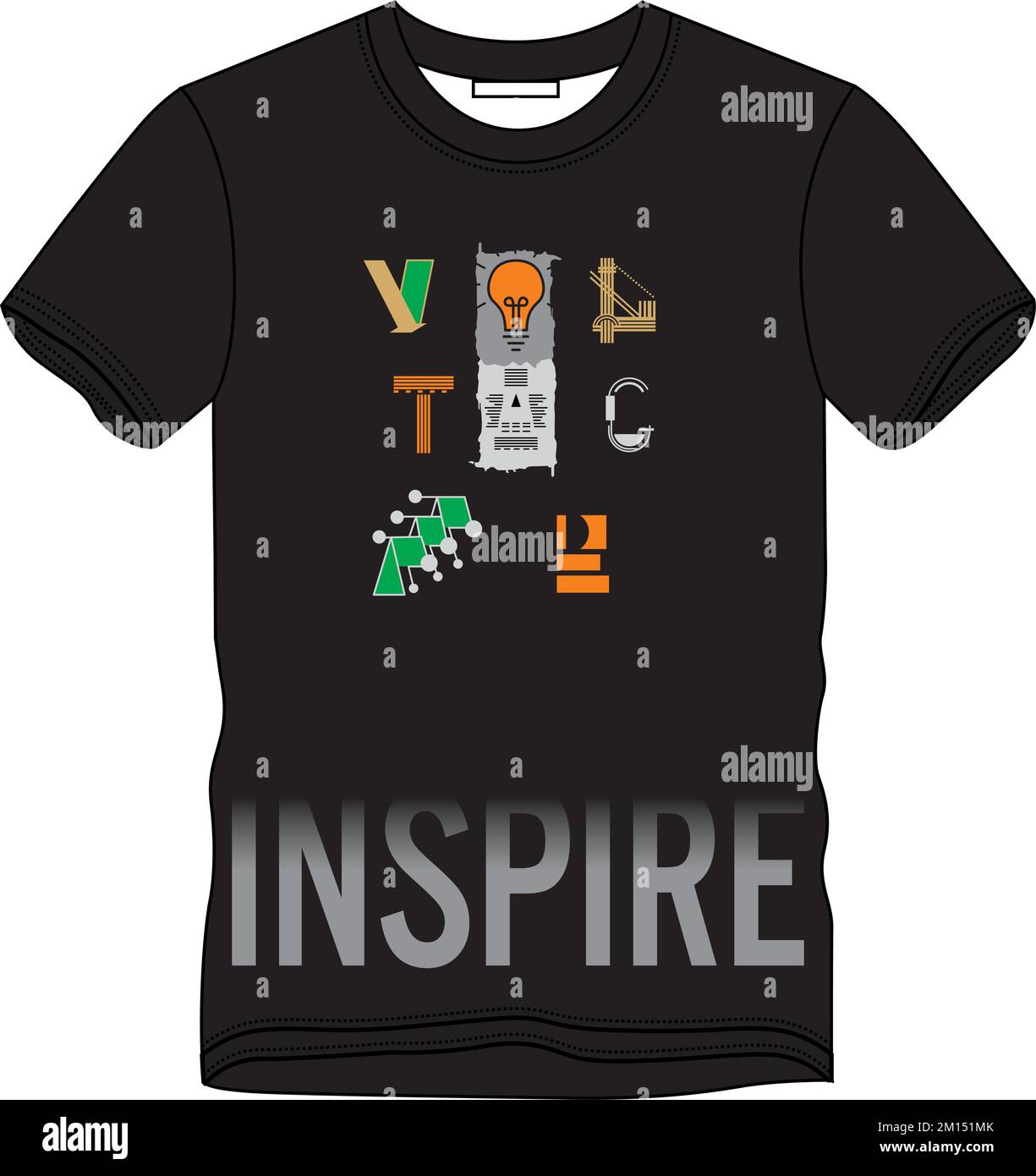 T Shirt and apparel design with grunge effect and textured lettering ...