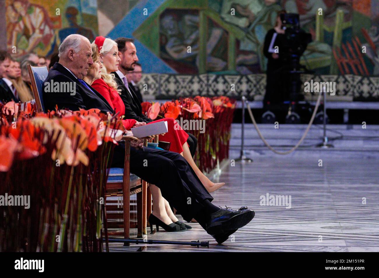 Oslo 20221210.The Norwegian royal family in Oslo City Hall on Saturday ...