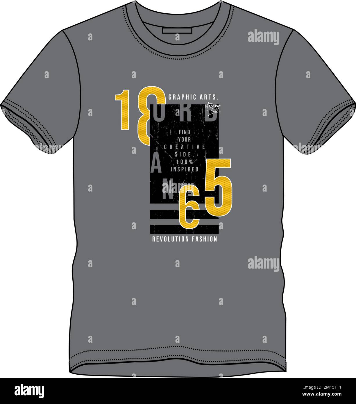 T Shirt and apparel design with grunge effect and textured lettering ...