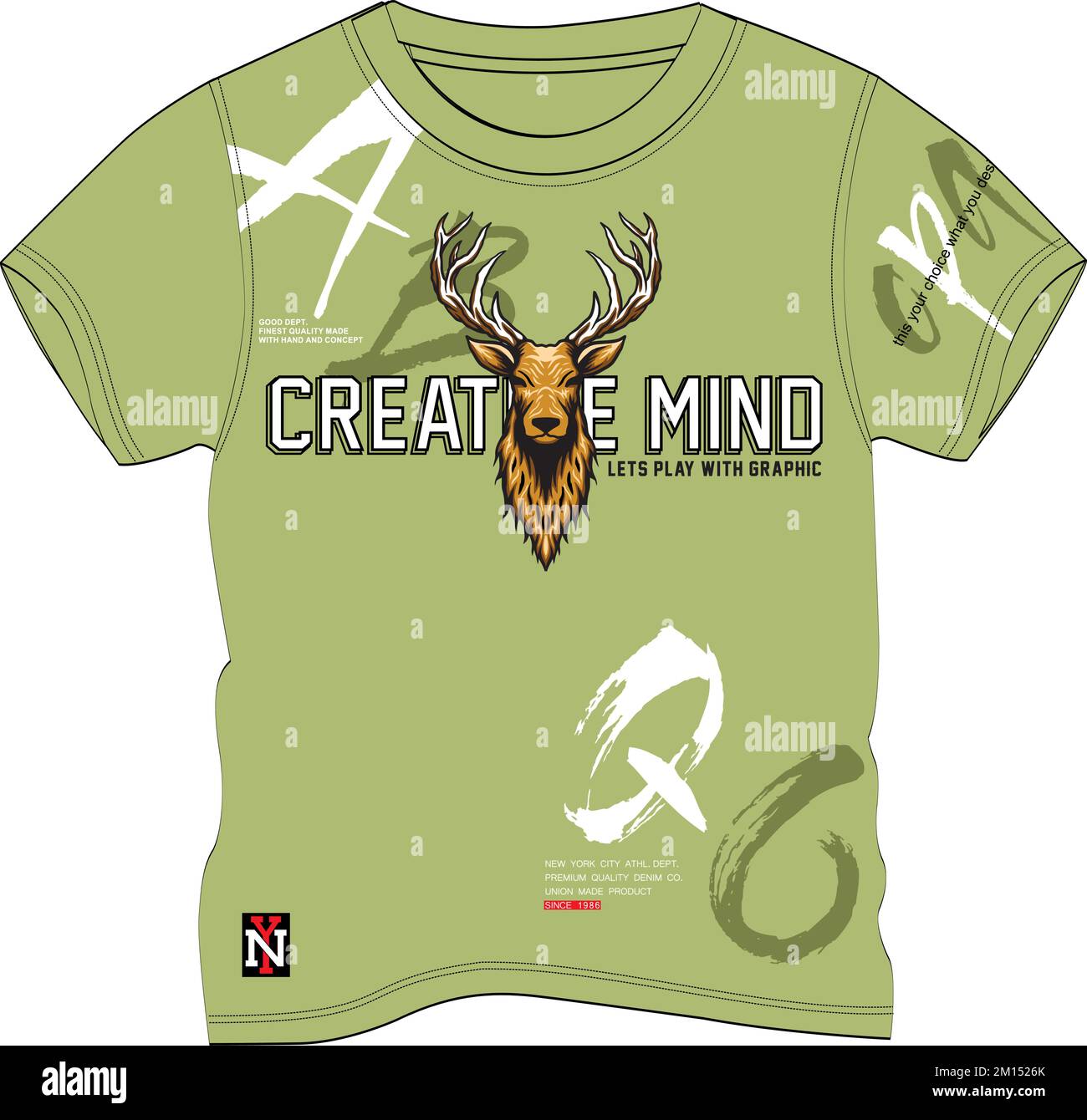 T Shirt and apparel design with grunge effect and textured lettering ...