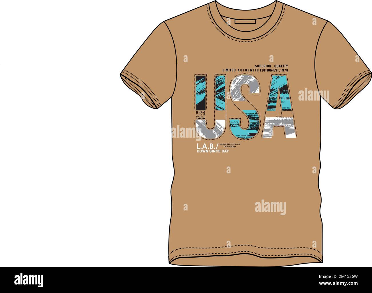 T Shirt and apparel design with grunge effect and textured lettering ...