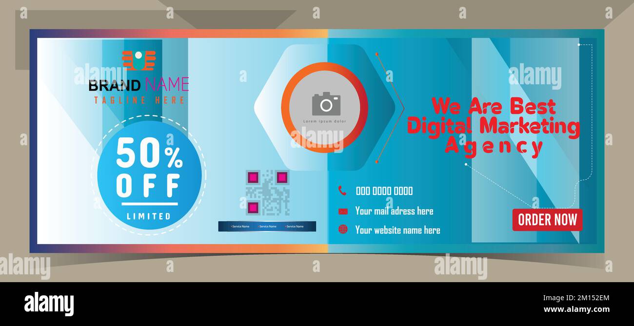 Digital marketing Facebook cover page design, corporate business ...