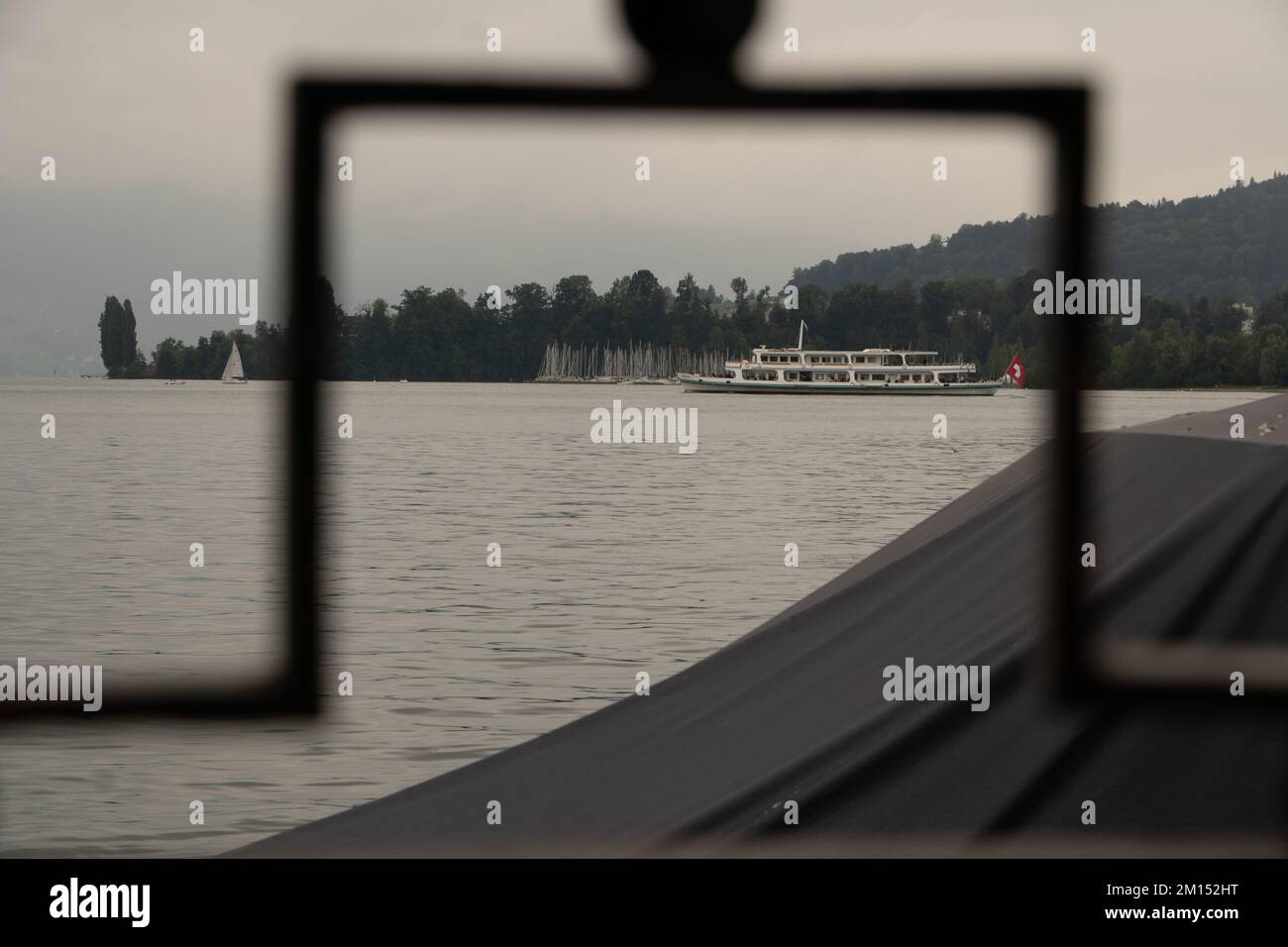 A large beautiful ship sailing in Lake Lucern in Switzerland Stock ...