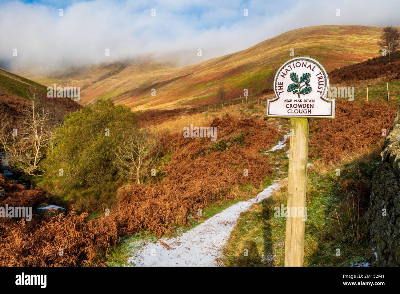 Crowden Clough - an approach to Kinder Scout from Edale in the Peak ...