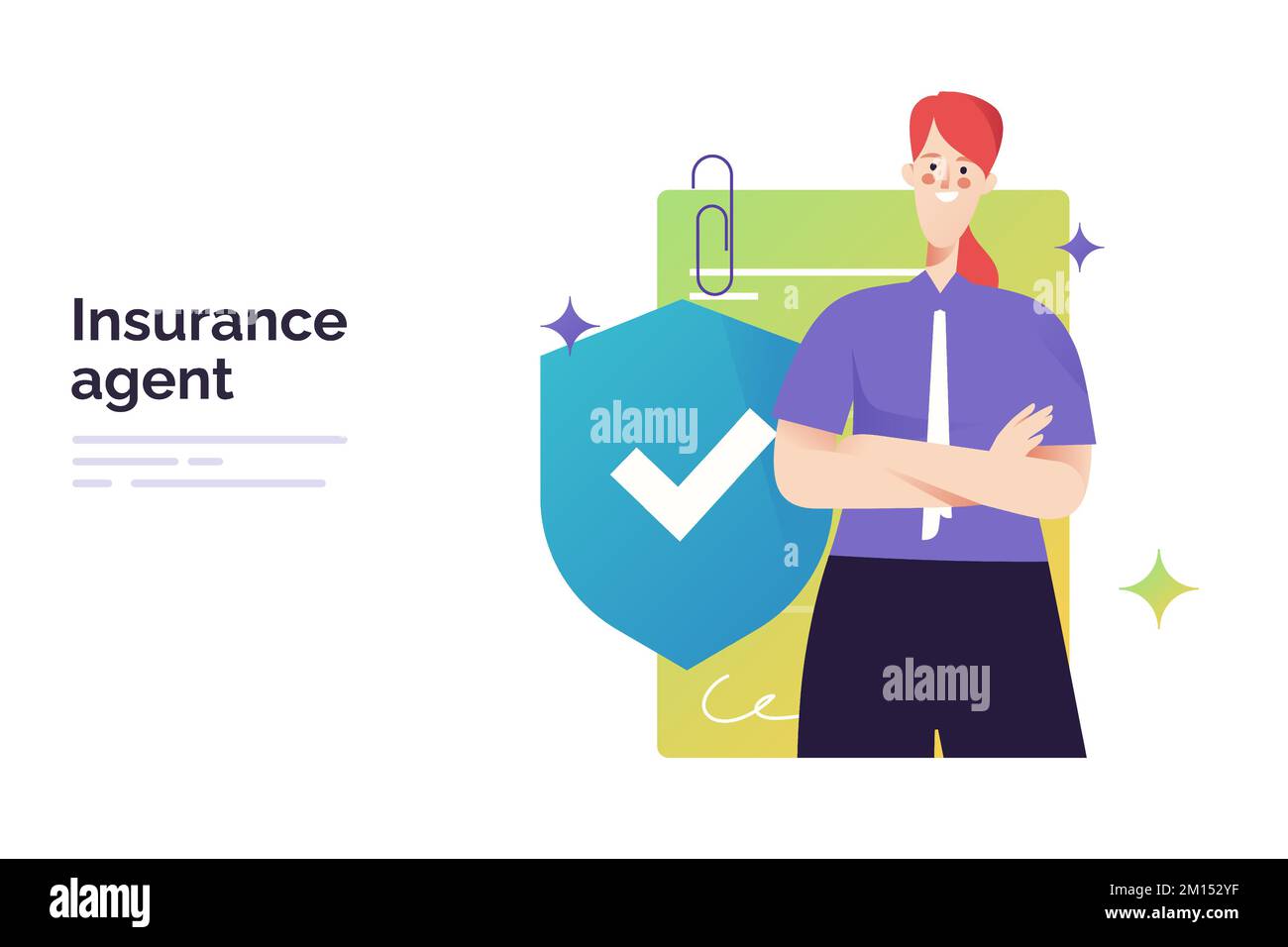 Vector illustration on a subject of service of insurance and protection ...