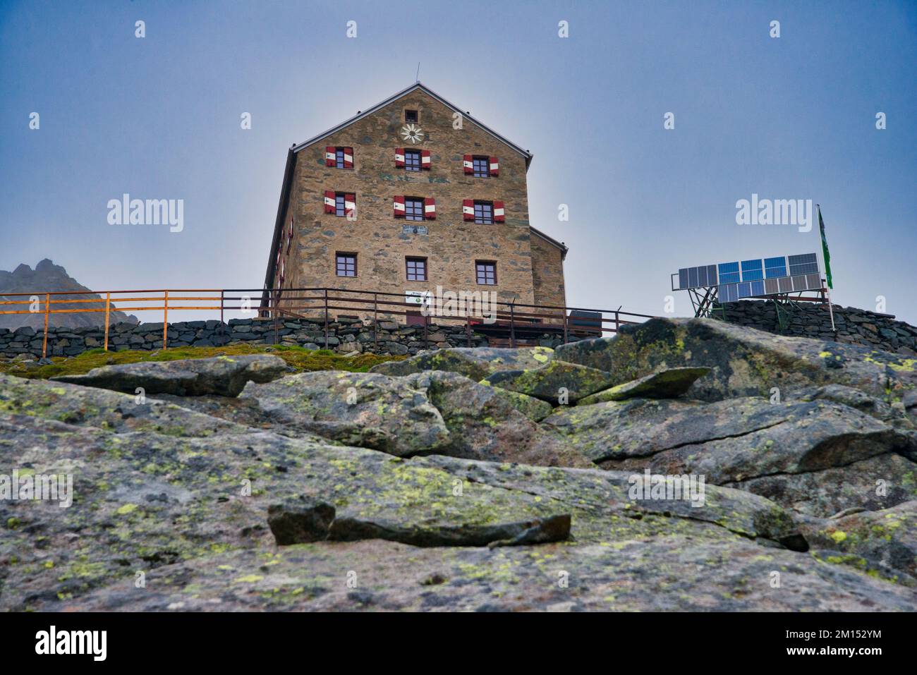 The image is of the German Alpine Club DAV Sektion Oberland owned Neue ...