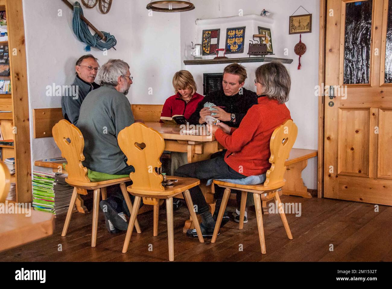 The image is of the interior of the Austrian Alpine Club OeAV Sektion ...