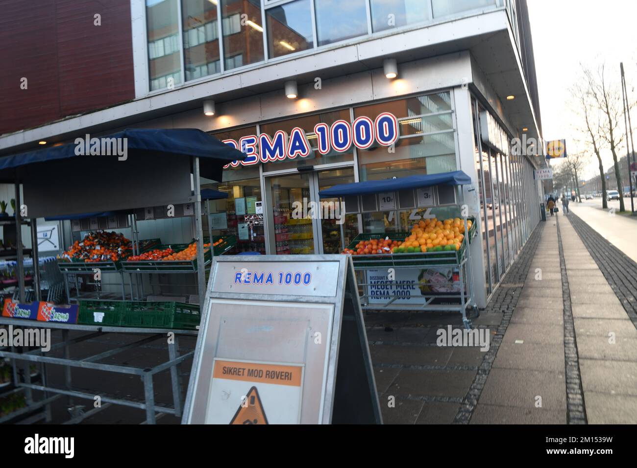 Copenhagen/Denmark/10 December 2022/Rema1000 grocery store danish ...