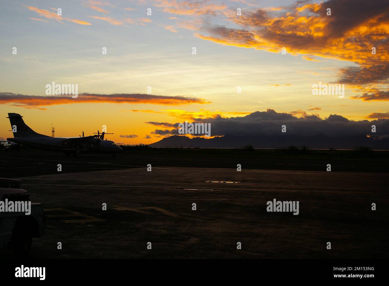 Sunset after the storm, Bora Bora, French Polynesia, Pacific Stock ...