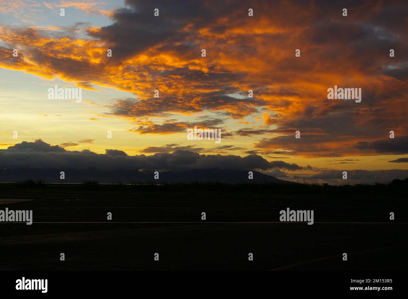 Sunset after the storm, Bora Bora, French Polynesia, Pacific Stock ...