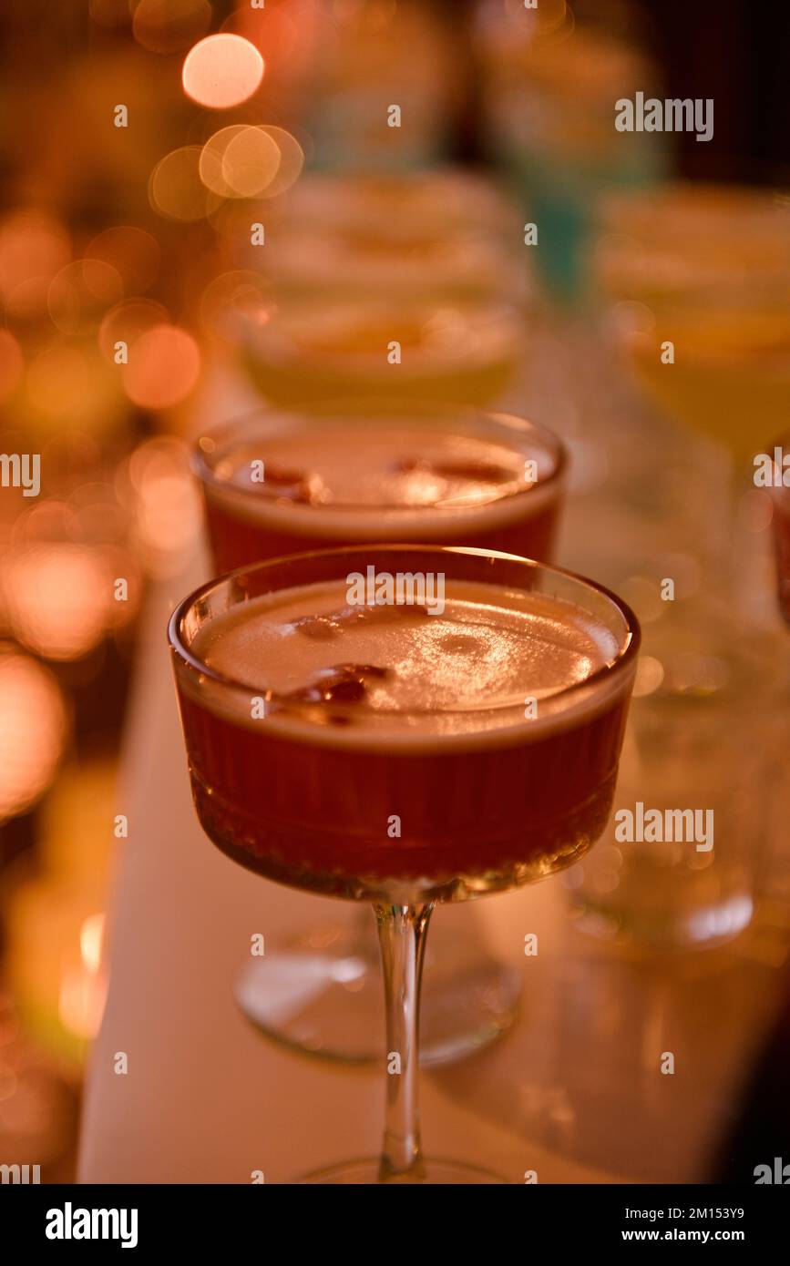 The buffet at the reception. Assortment of cocktail,Banquet service ...