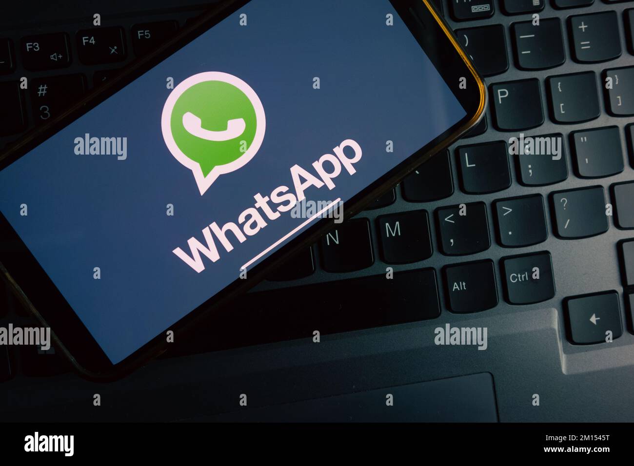 KONSKIE, POLAND - September 17, 2022: WhatsApp logo displayed on ...