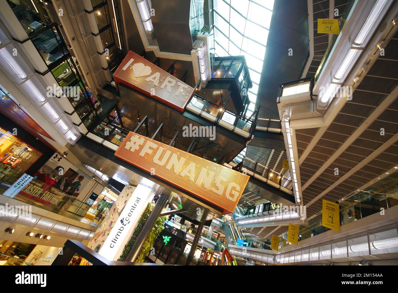 singapore Funan 2 june 2022. the shoppes in Funan retail mall buildings ...