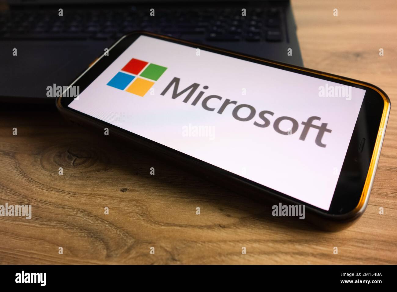 KONSKIE, POLAND - September 17, 2022: Microsoft logo displayed on ...