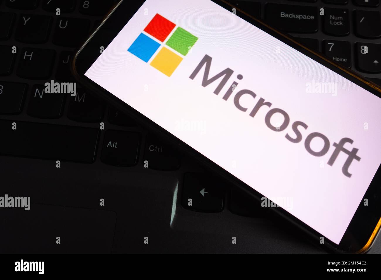 KONSKIE, POLAND - September 17, 2022: Microsoft logo displayed on ...