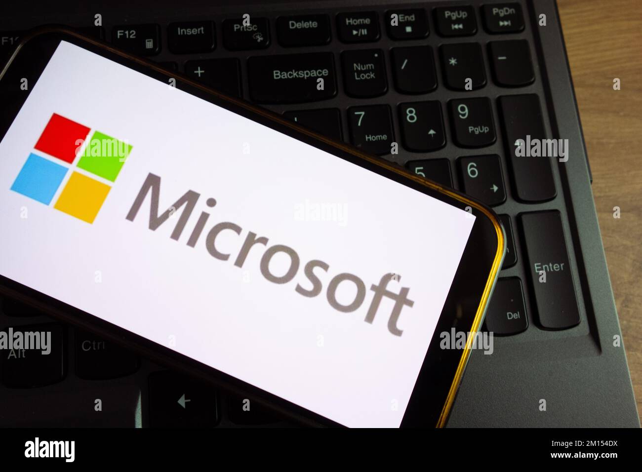 KONSKIE, POLAND - September 17, 2022: Microsoft logo displayed on ...