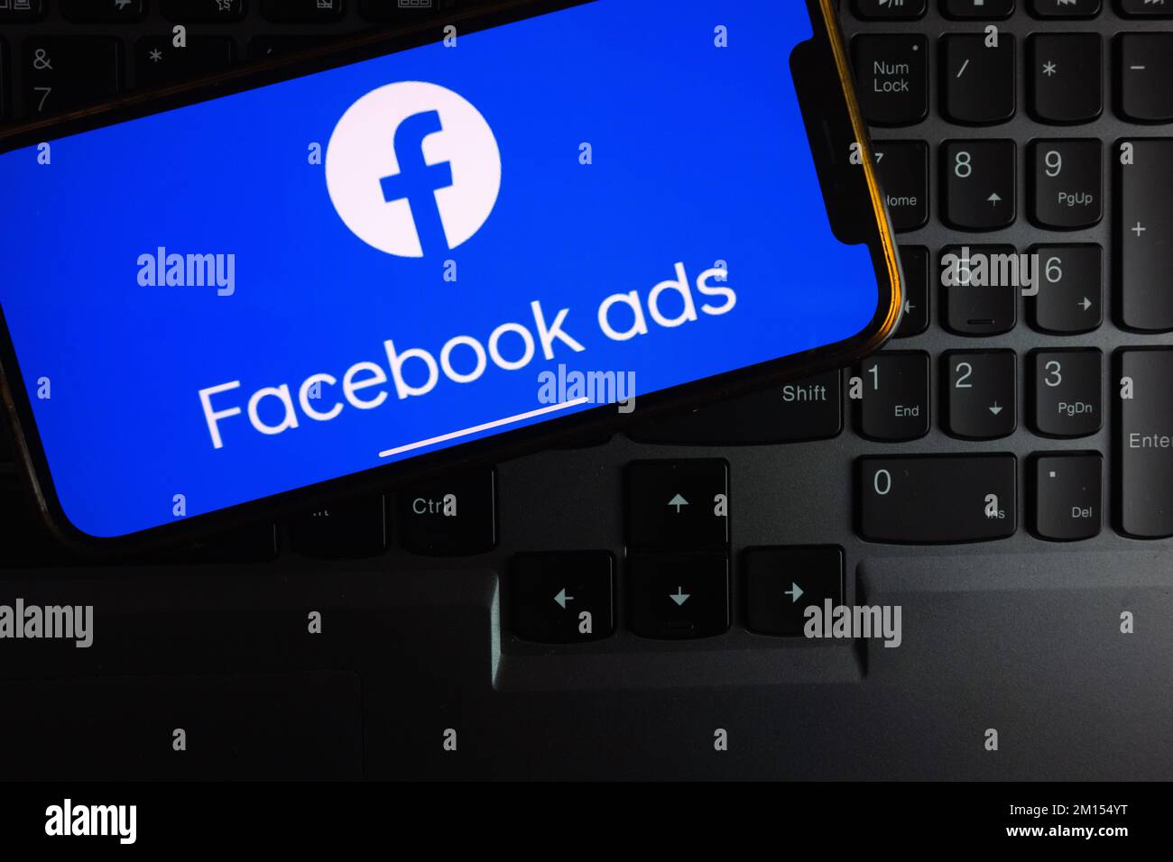 KONSKIE, POLAND - September 17, 2022: Facebook Ads logo displayed on ...