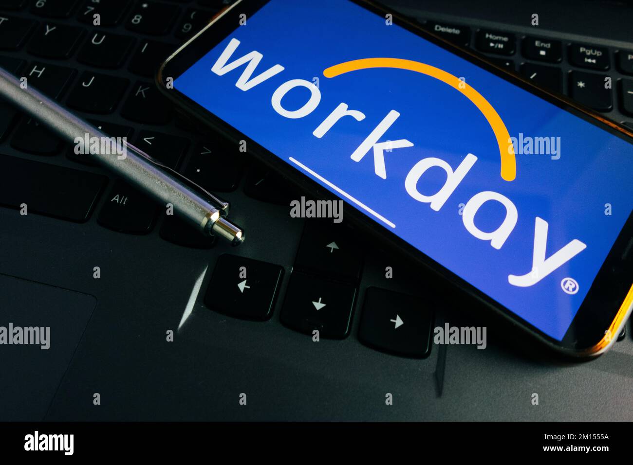 KONSKIE, POLAND - September 17, 2022: Workday logo displayed on ...