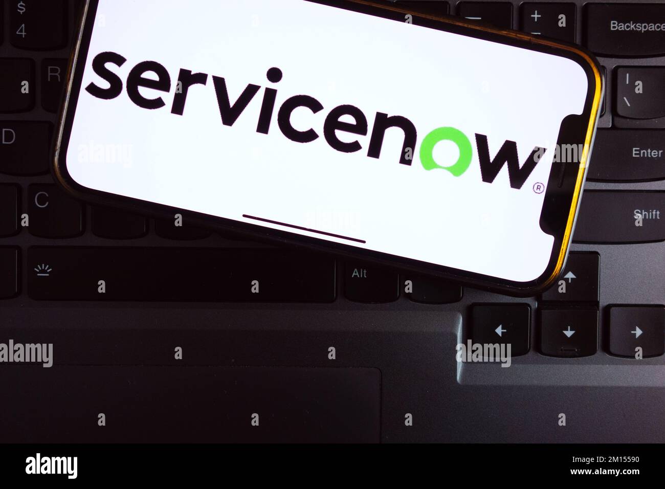 KONSKIE, POLAND - September 17, 2022: ServiceNow logo displayed on ...