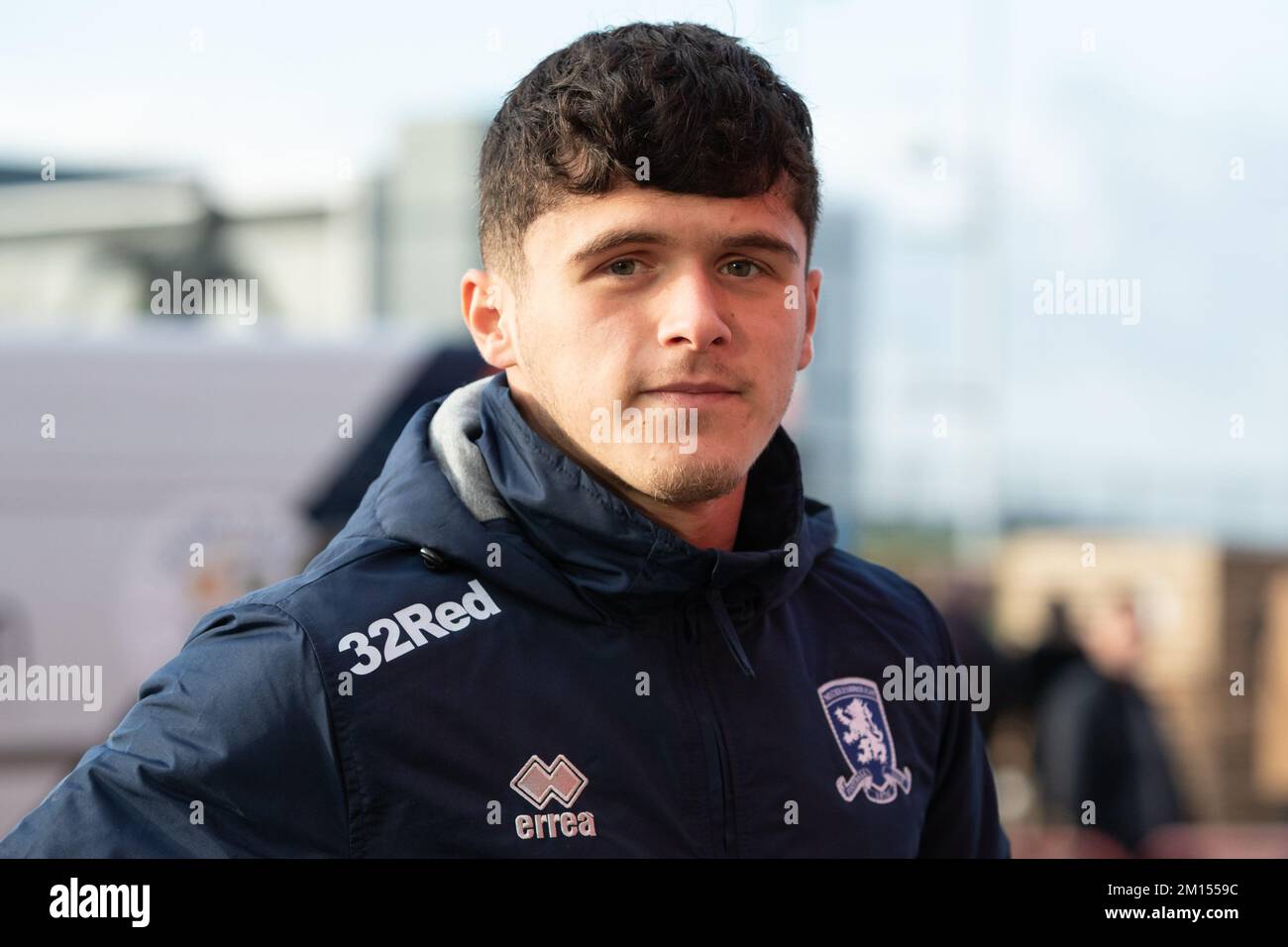 Ryan Giles #3 of Middlesbrough arrives at The Riverside Stadium ahead ...