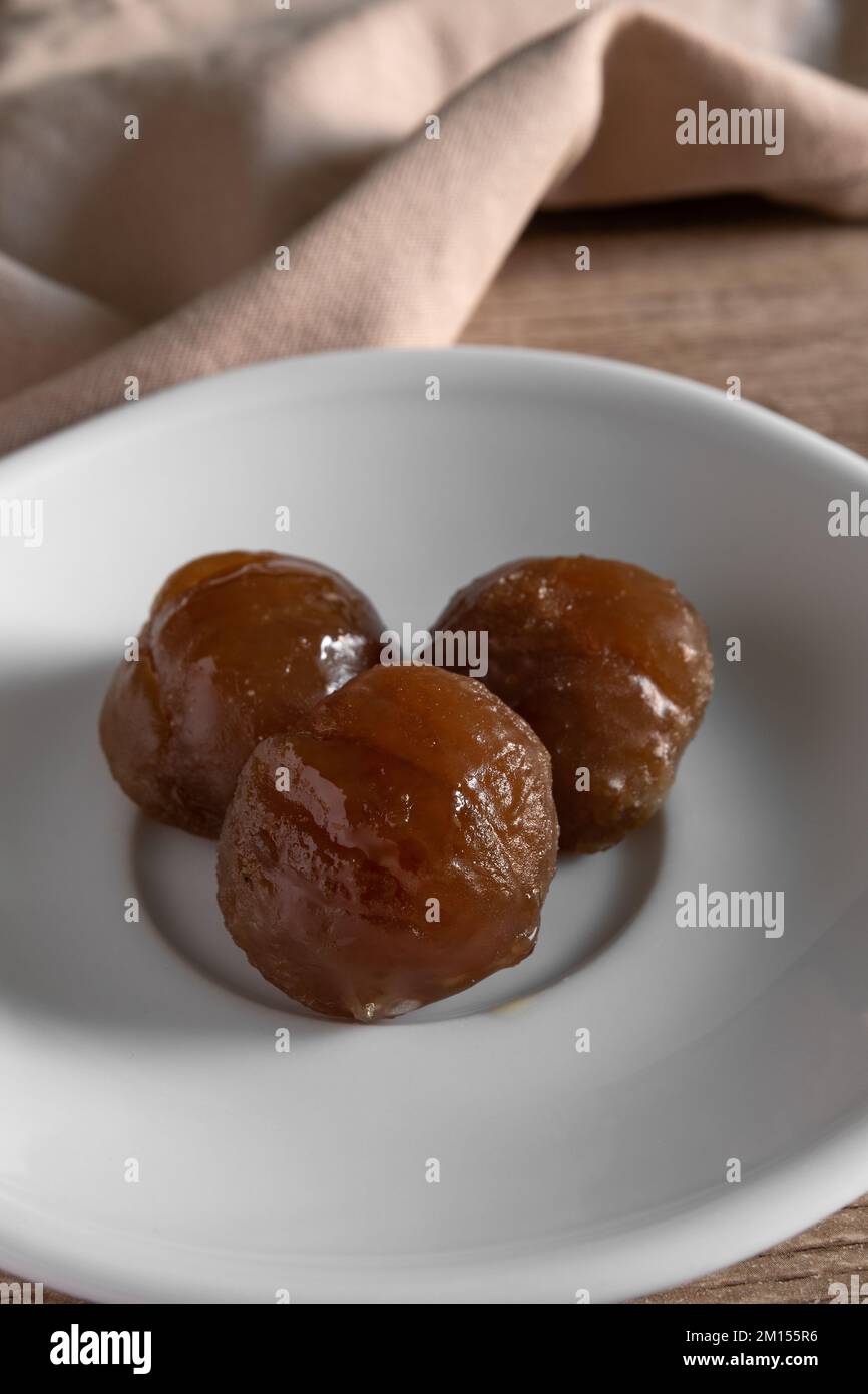 Marron glace typical French sweet Stock Photo - Alamy
