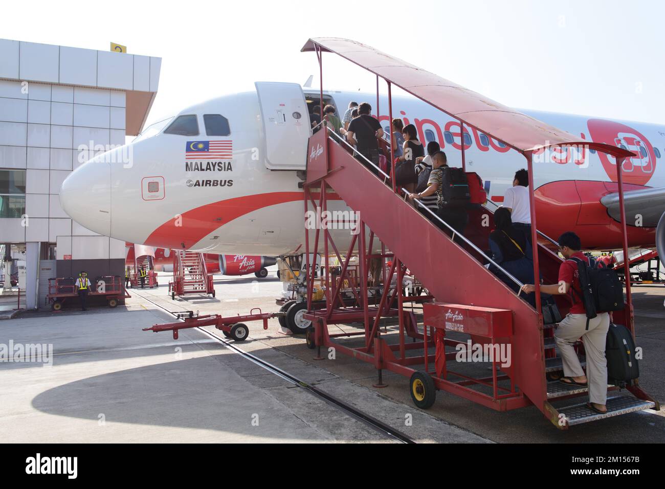 KUALA-LUMPUR - MAY 06: docked Airasia jet airline on May 06, 2014 in ...