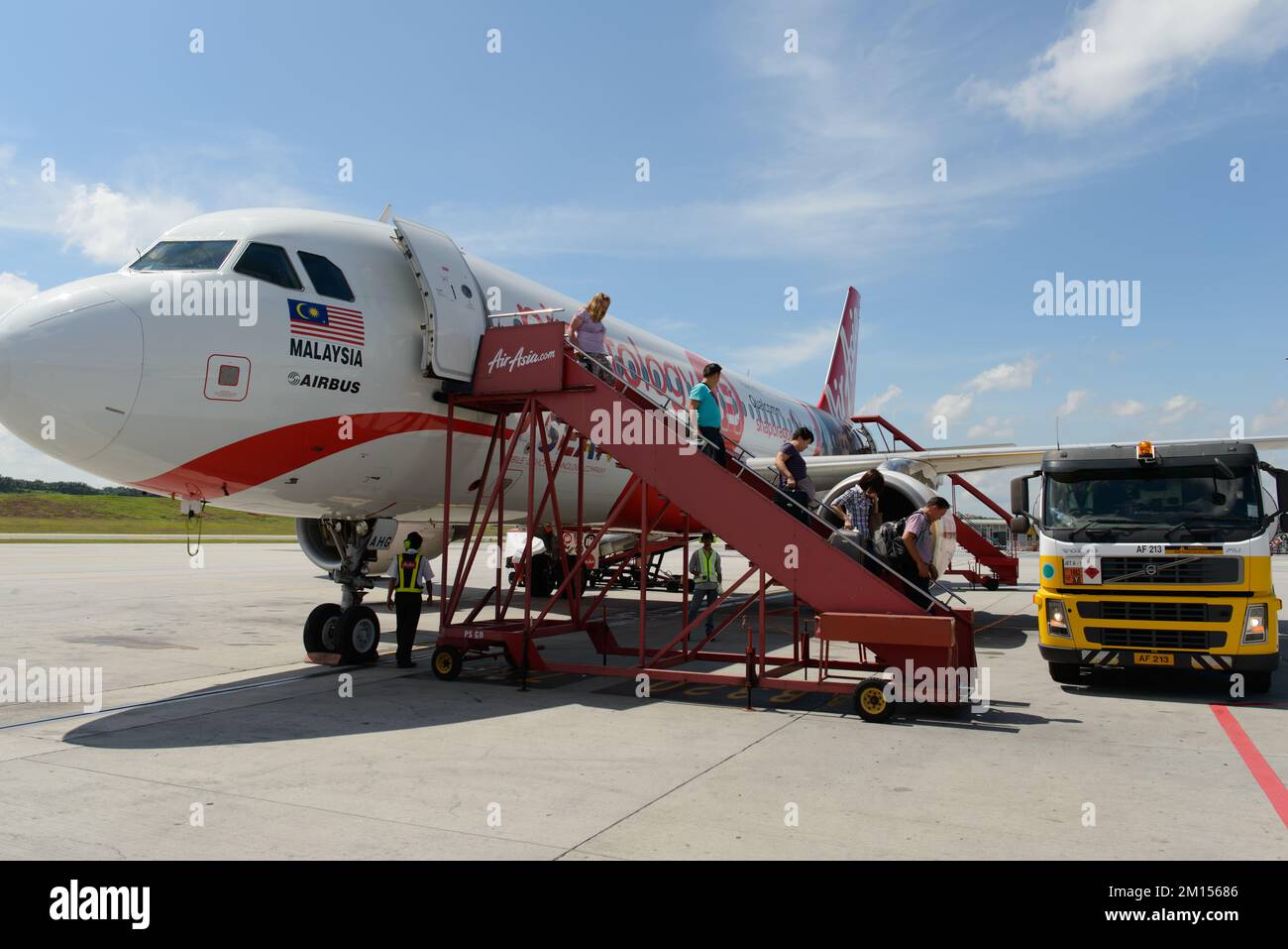 KUALA-LUMPUR - MAY 06: docked Airasia jet airline on May 06, 2014 in ...