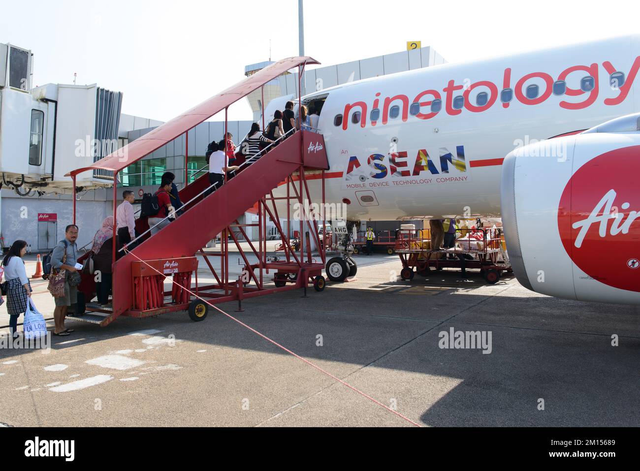 KUALA-LUMPUR - MAY 06: docked Airasia jet airline on May 06, 2014 in ...