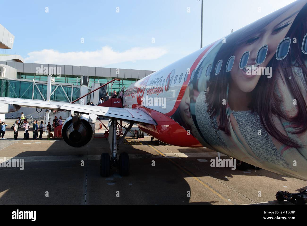 KUALA-LUMPUR - MAY 06: docked Airasia jet airline on May 06, 2014 in ...