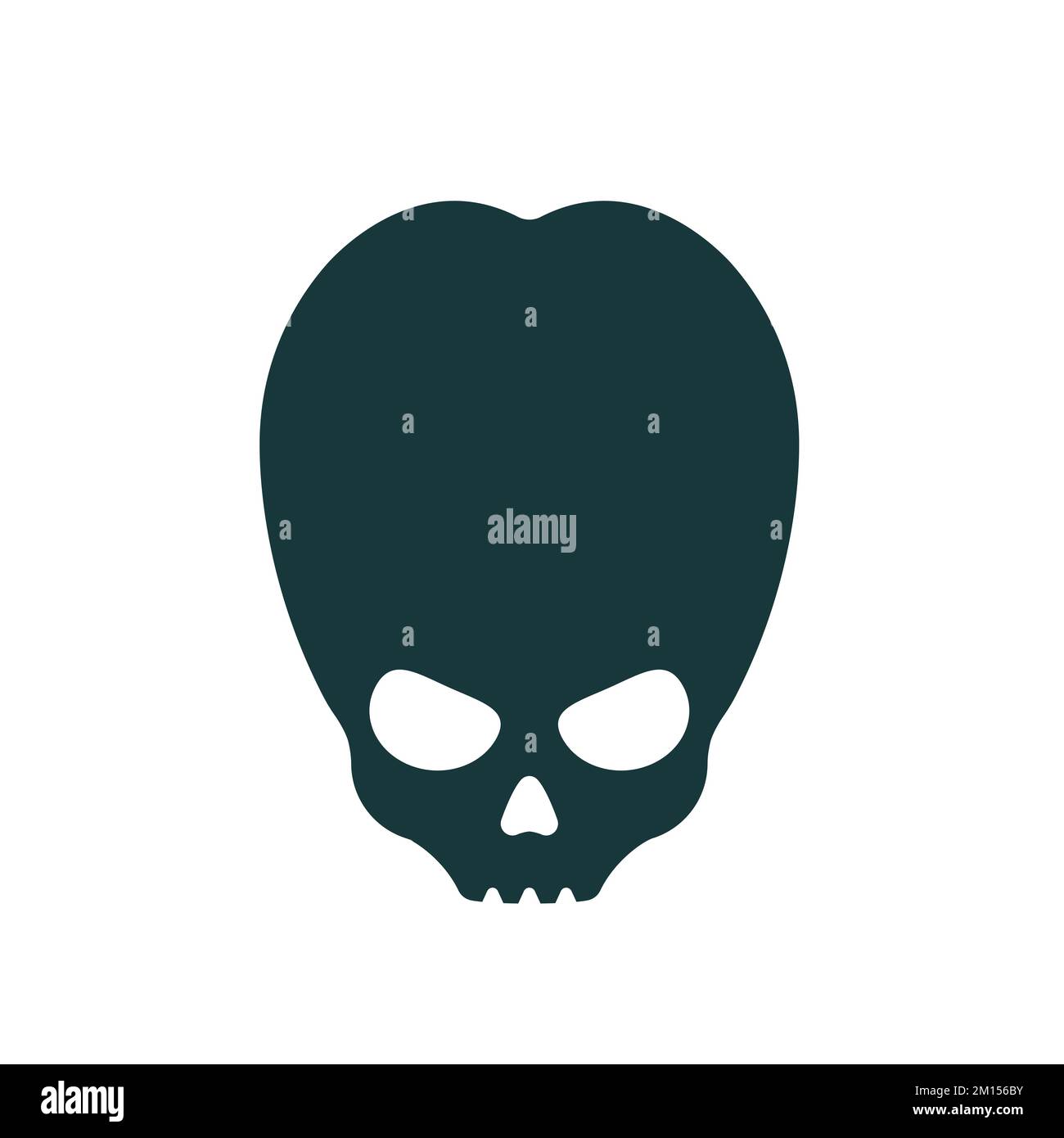 Icon of alien skull isolated on white background. Design element for ...