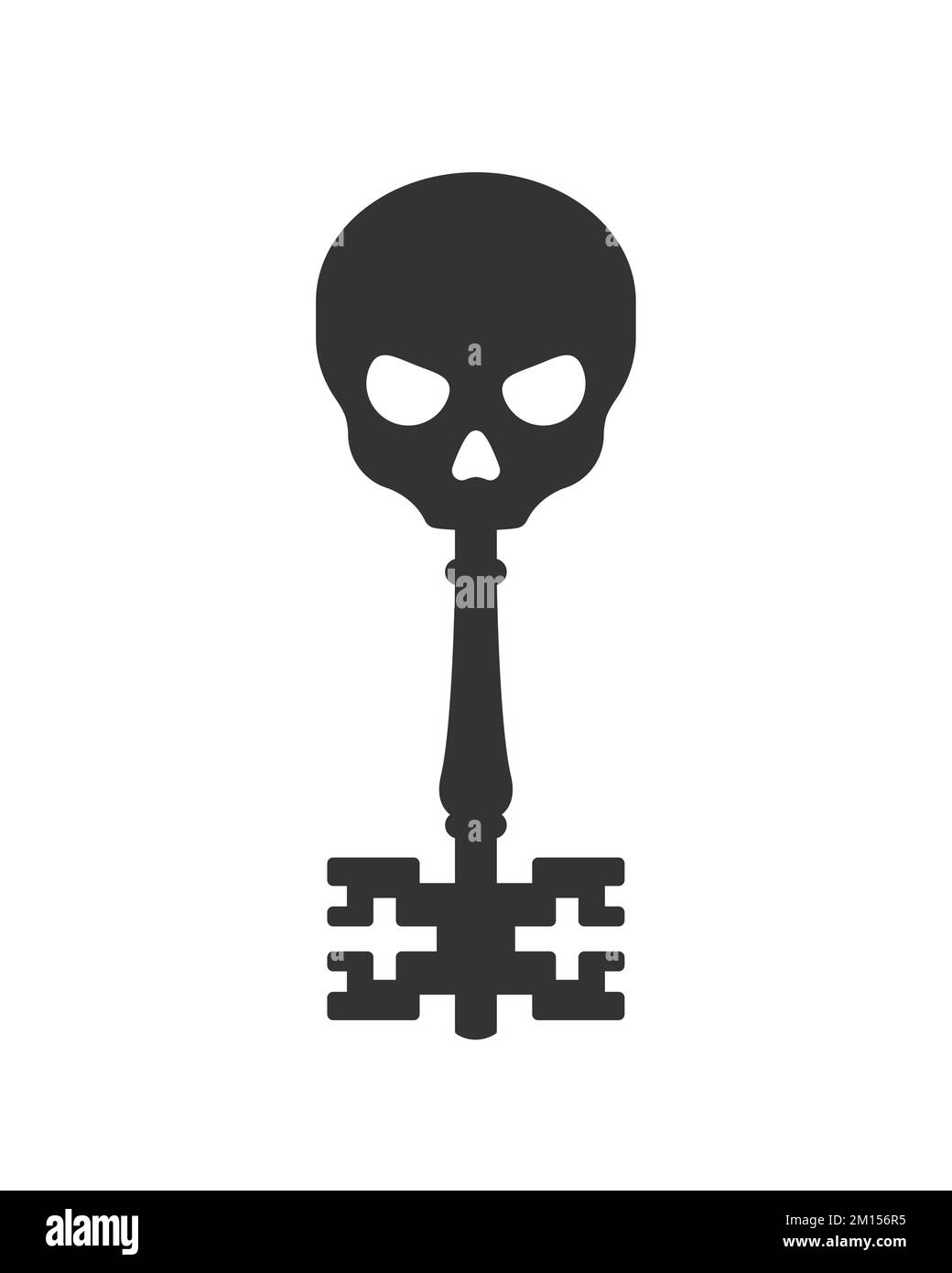 Black Skeleton Key Vector