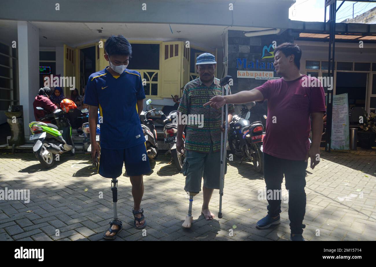 Malang, Indonesia. 10th Dec, 2022. One person with disabilities in ...