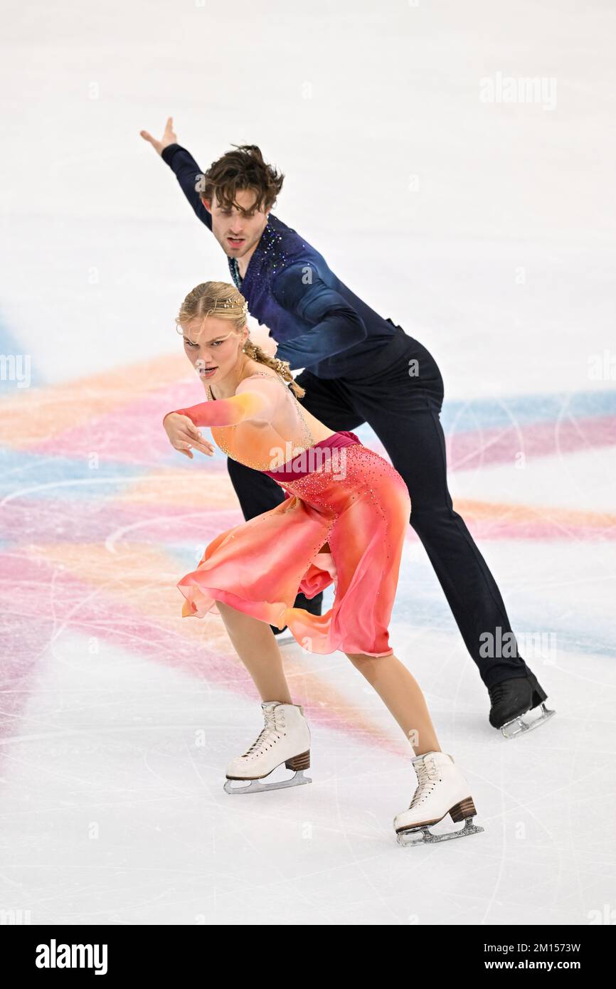Phebe BEKKER & James HERNANDEZ (GBR), during Junior Ice Dance Practice ...